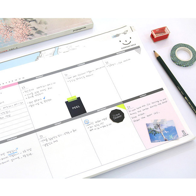 PlanD Wide & Smart weekly desk note planner scheduler