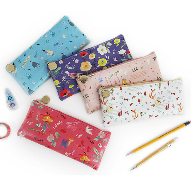 The willow story pattern flat pencil case - fallindesign.com