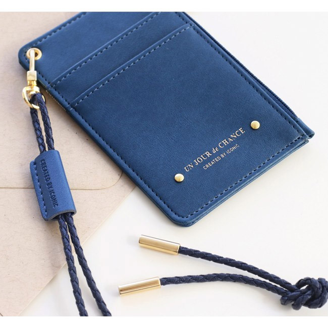 Iconic Un jour de chance zip up flat card holder - fallindesign
