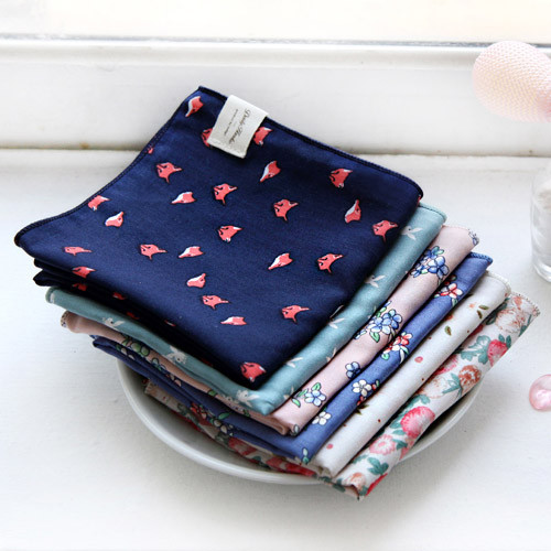 Indigo Pattern daily soft handkerchief hankie - fallindesign