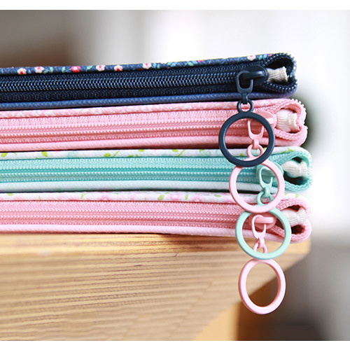 PLEPLE Ololo flower pattern zipper pencil pouch - fallindesign