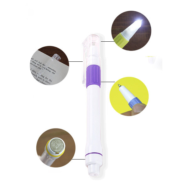 Bookfriends Bandi light tip black pen with white led - fallindesign