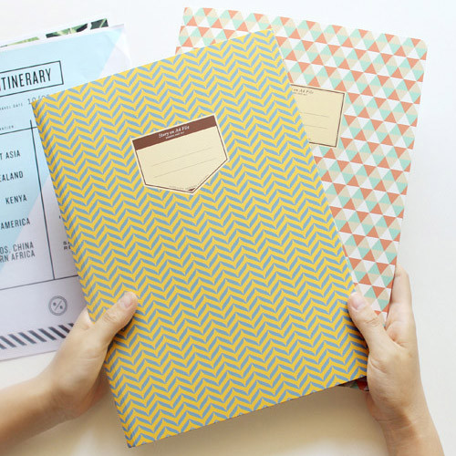 Paperian Story on geometric pattern file folder - fallindesign