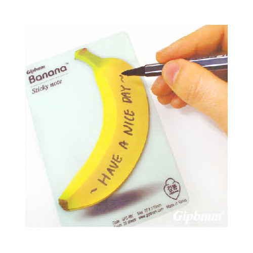Gipbmm Banana sticky memo notes 20 sheets - fallindesign