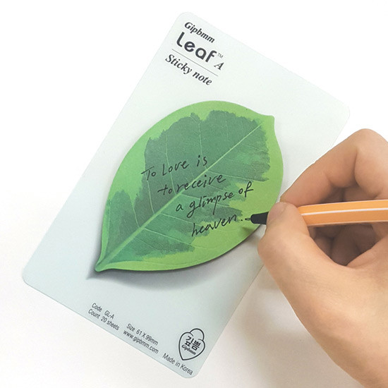 Gipbmm Leaf sticky memo notes 20 sheets (A) - fallindesign