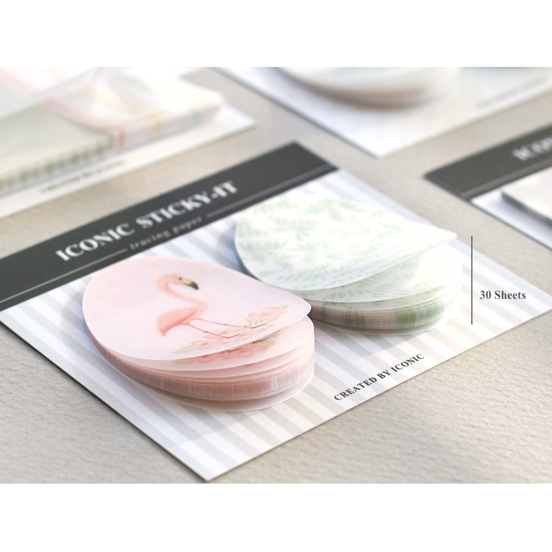 Iconic Translucent tracing paper sticky memo note set - fallindesign