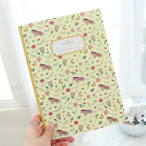 Indigo Willow story pattern classic lined notebook - fallindesign