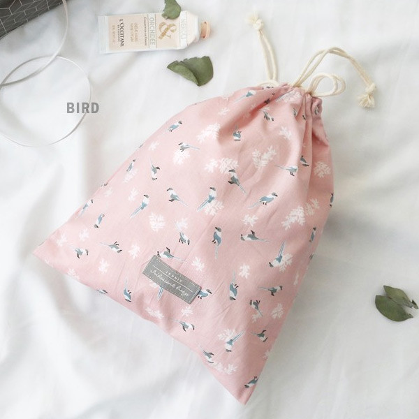 Iconic Comely cotton large drawstring pouch - fallindesign