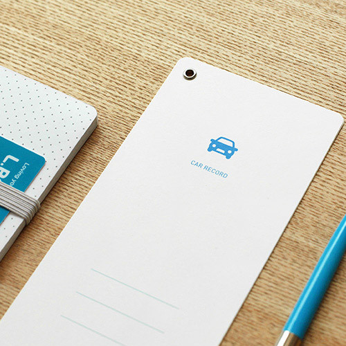 2NUL Car maintenance record memo card - fallindesign