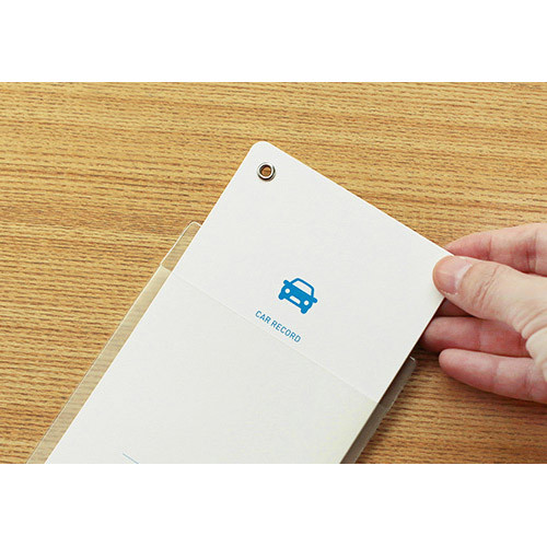 2NUL Car maintenance record memo card - fallindesign