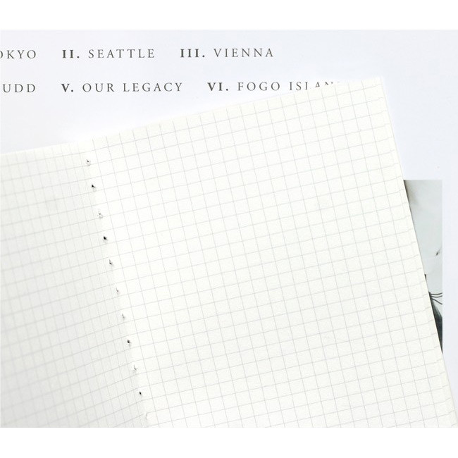 Iconic Pocket thread stitching small grid notebook - fallindesign