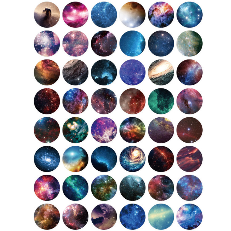 Nacoo Space circle sticker set with tin case - fallindesign
