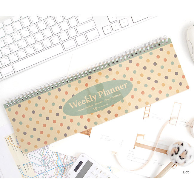 2Young Wirebound kraft undated weekly desk planner