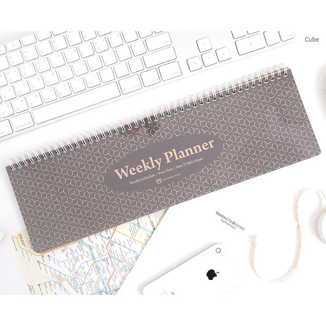 2Young Wirebound kraft undated weekly desk planner