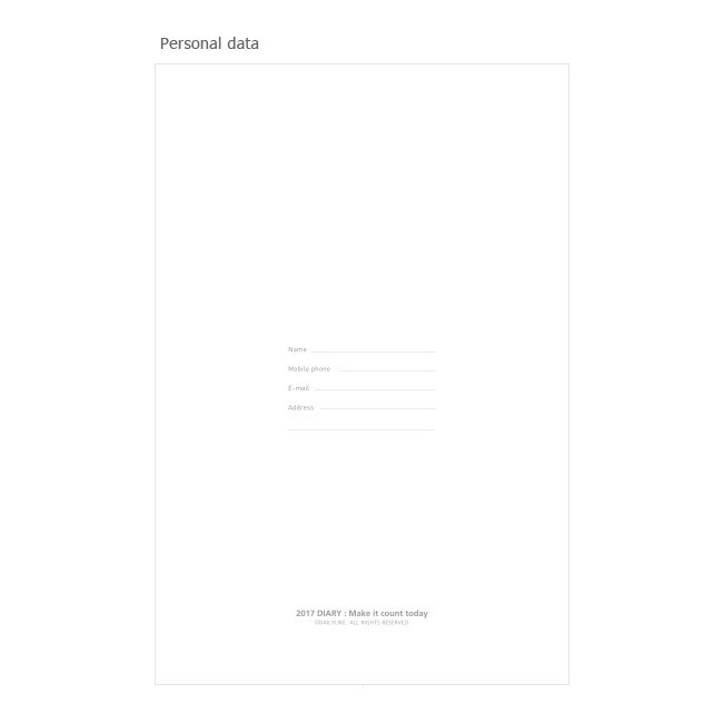 2017 Dailylike Make it count today weekly dated diary scheduler