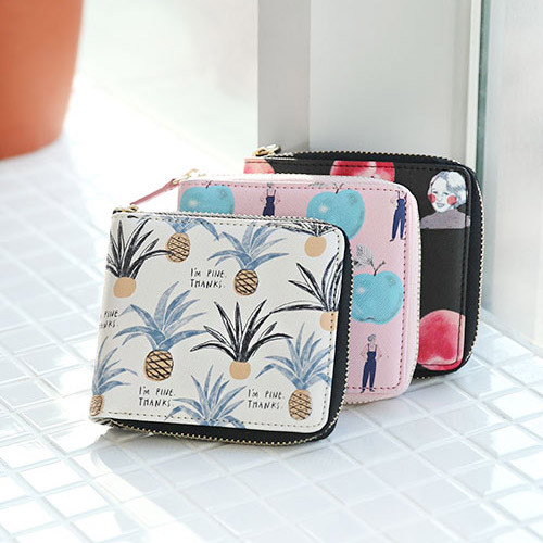 With Alice Rim pattern zip around wallet - Fallindesign.com