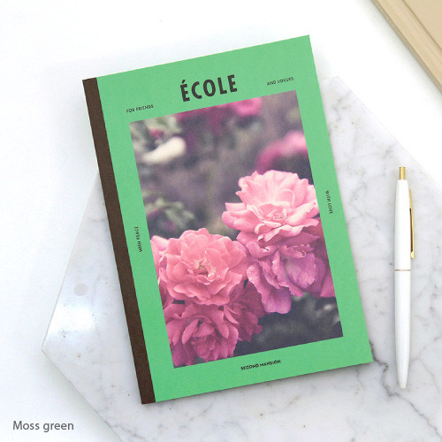 Second mansion Colorful A5 size grid-lined class notebook