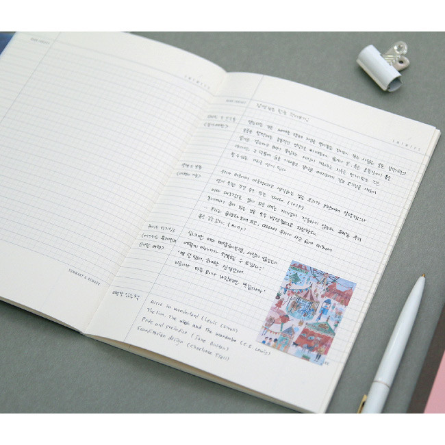 Second mansion Colorful A5 size grid-lined class notebook