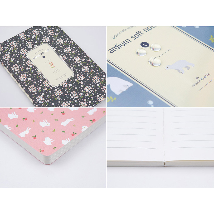 Ardium Colorful pattern large soft lined notebook - fallindesign.com