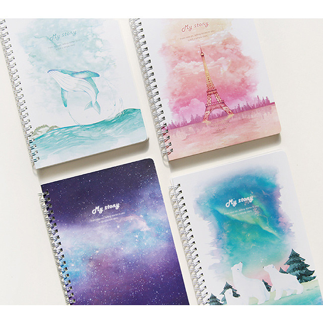 PLEPLE My story spiral cornell lined notebook - fallindesign