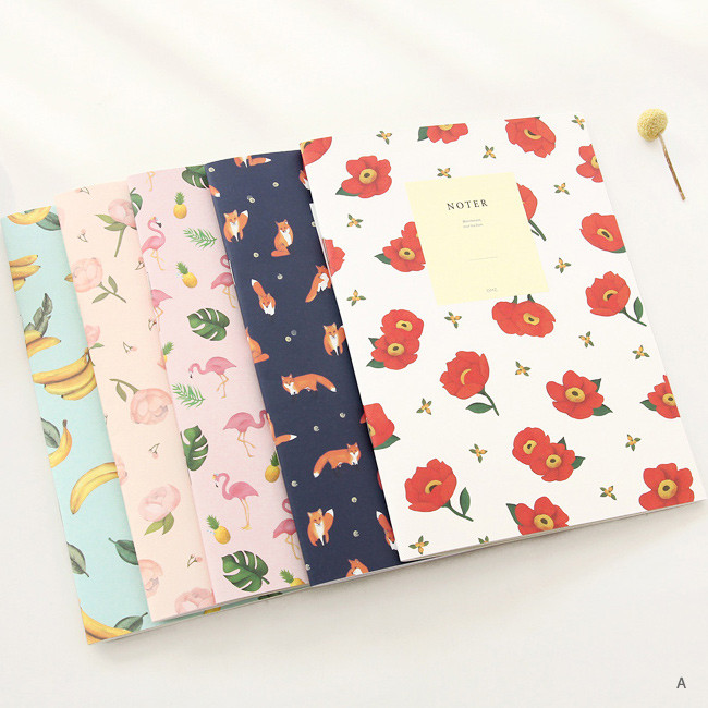 Gunmangzeung Lovable pattern noter lined notebook set - Fallindesign