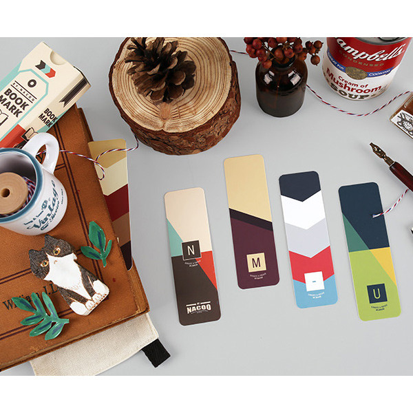 Colorful alphabet bookmark set - fallindesign.com