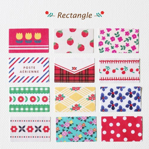 Gentle Wave Rectangle deco paper sticker - fallindesign.com