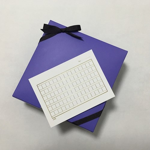 MINGSMANGS White Black squared manuscript paper postcard