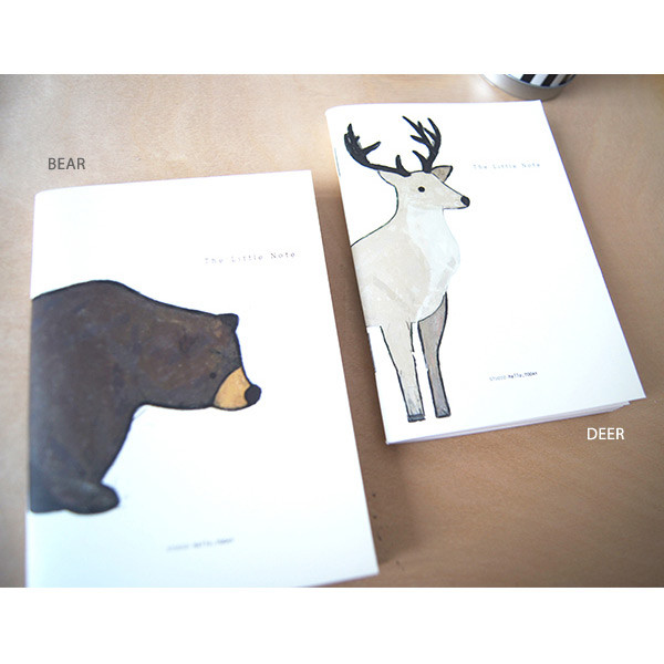 Hello Today Bear Deer small plain notebook - fallindesign