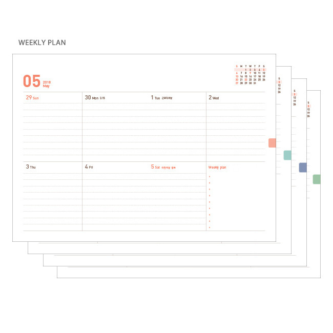 Jam studio 2018 One fine day dated weekly medium diary planner
