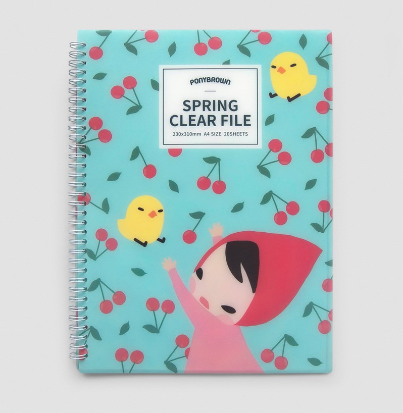 Ponybrown Spring pattern clear pockets document file holder