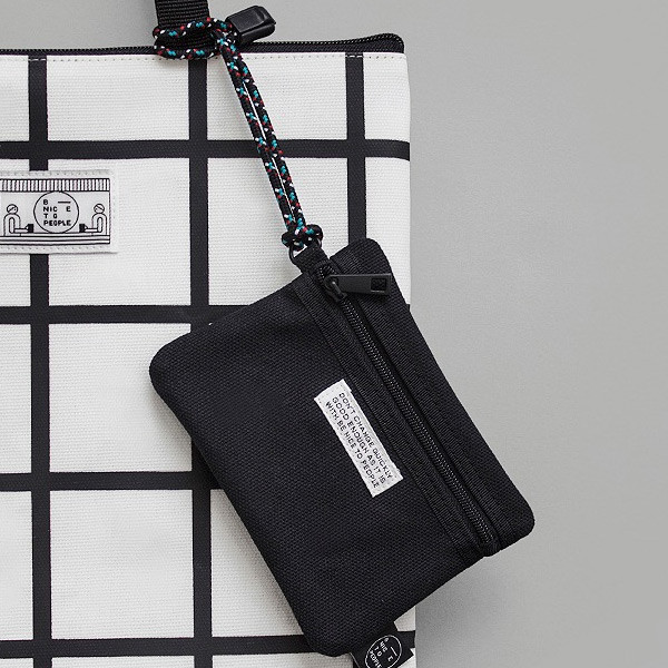 BNTP Double pocket small zipper pouch with strap - Fallindesign.com