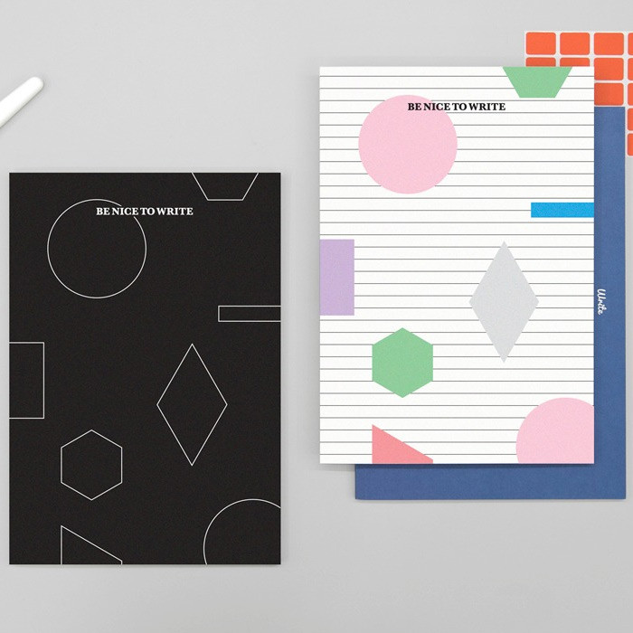 BNTP Be nice to write shape lined notebook - Fallindesign.com