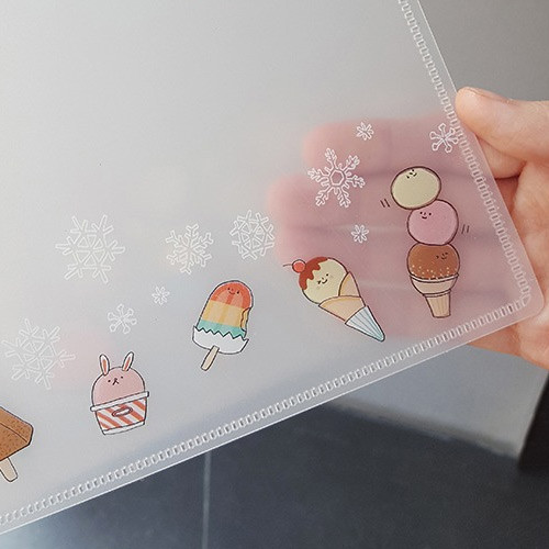 Ice cream translucent document file folder - fallindesign