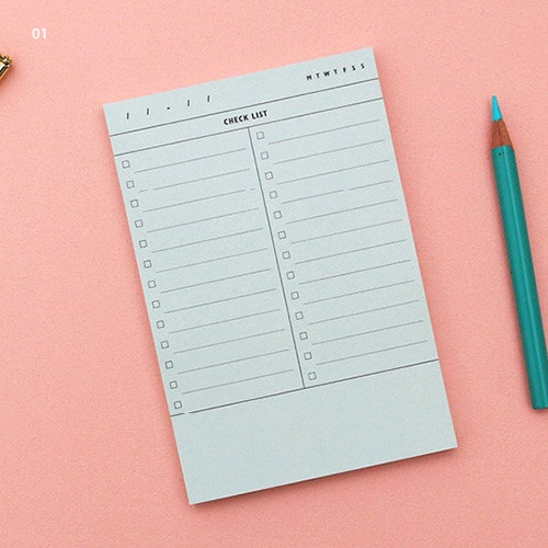 Second Mansion Checklist plan memo notepad - fallindesign