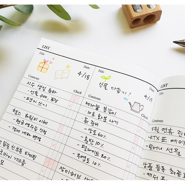 O-check Liste blue A6 size checklist notebook - fallindesign