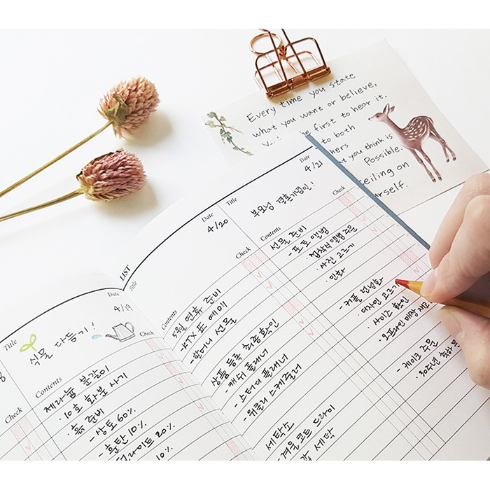 O-check Liste blue A6 size checklist notebook - fallindesign