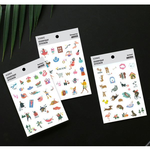 Iconic Everyday deco clear sticker set - fallindesign