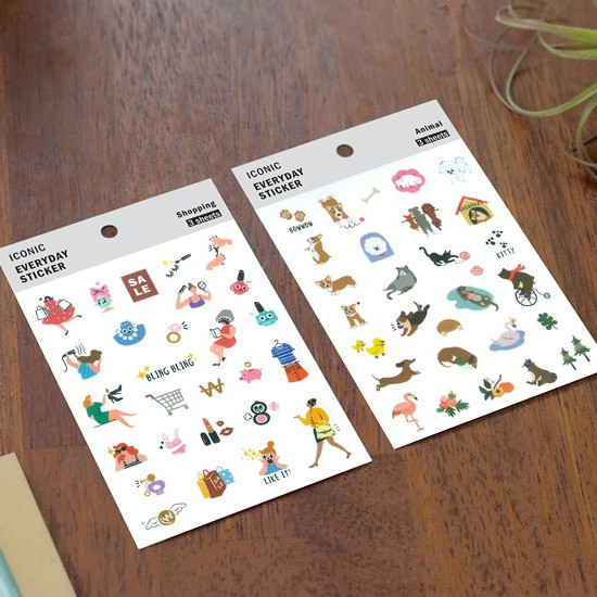 Iconic Everyday deco clear sticker set - fallindesign