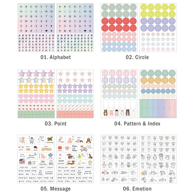 Iconic Everyday deco clear sticker set - fallindesign
