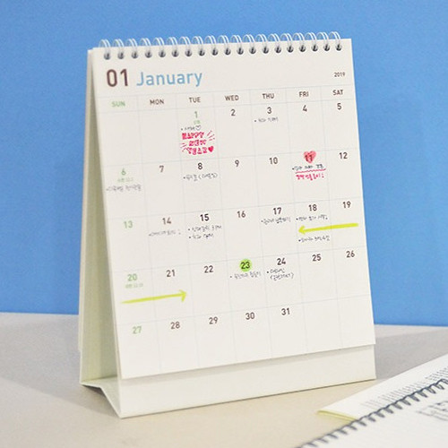 Jam studio 2019 Hello stand up desk calendar - Fallindesign