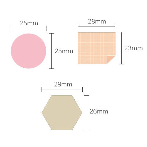 Paperian Small sticky note set for monthly and weekly plan