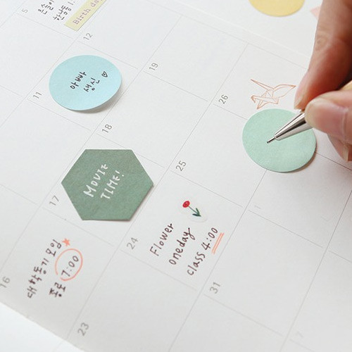 Paperian Small sticky note set for monthly and weekly plan