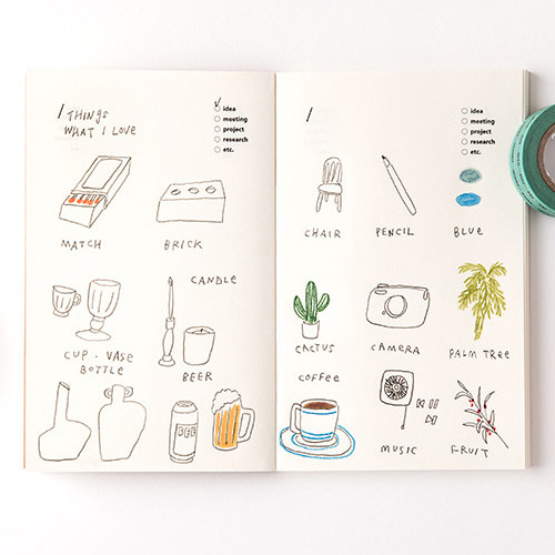 Livework Life and pieces idea plain drawing notebook