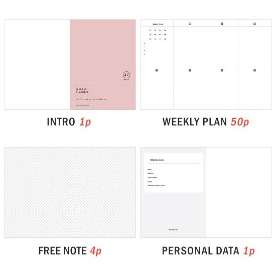 ICONIC 27 Weeks A6 size undated weekly diary planner