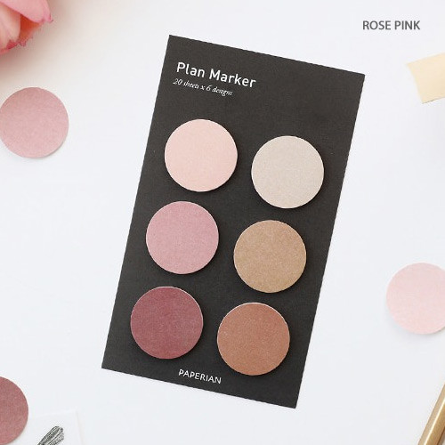 Round small sticky notepad for monthly and weekly plan