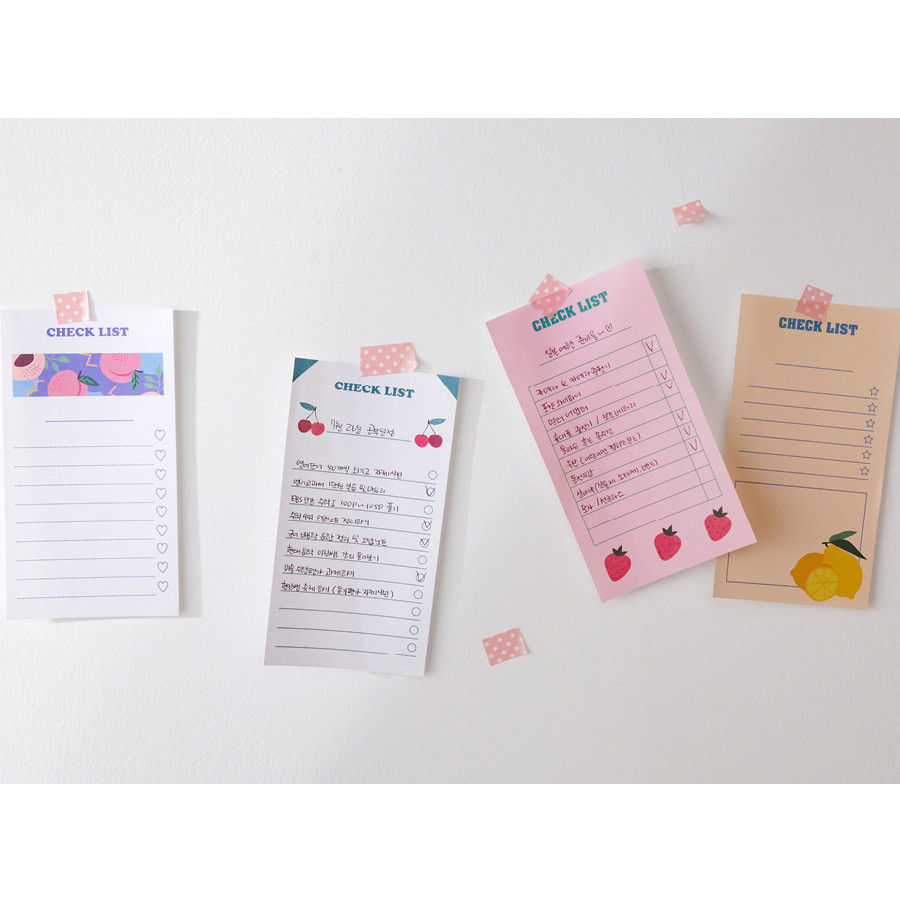 Ardium Fruit checklist to do list memo notepad - Fallindesign