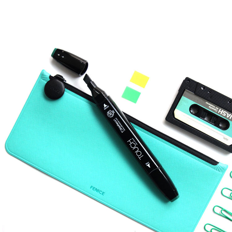 Fenice Premium PU seamless pen pencil case pouch