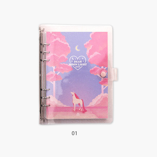 Second Mansion Moonlight 6-ring A5 size grid notebook