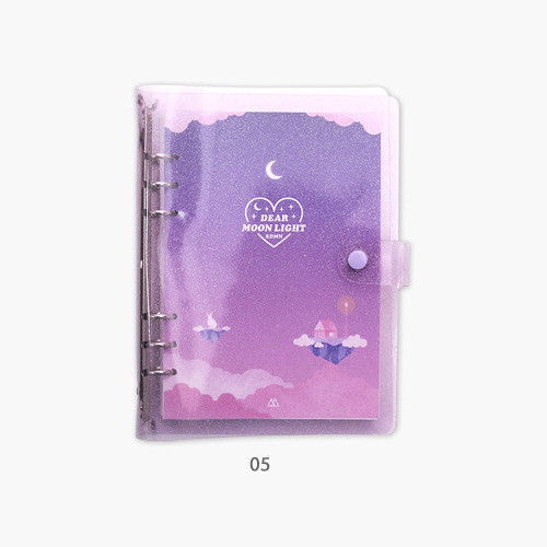 Second Mansion Moonlight 6-ring A5 size grid notebook